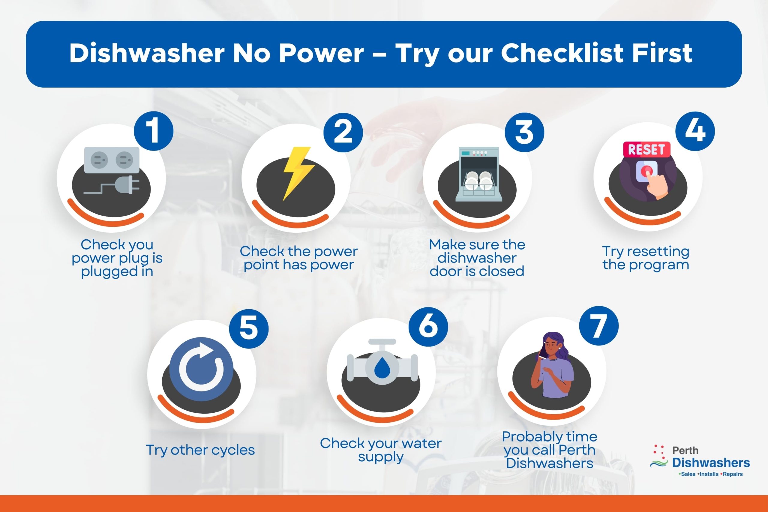 Dishwasher No Power? 📋 Try our Checklist